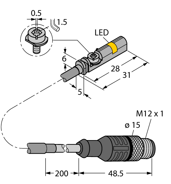Sensor de campo magnético - for pneumatic cylinders