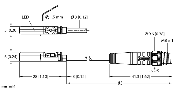 Sensor de campo magnético - para cilindros neumáticos