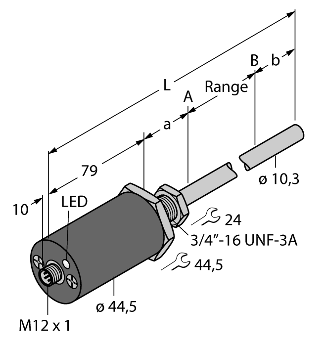 Transductor de desplazamiento lineal EZ-Track
