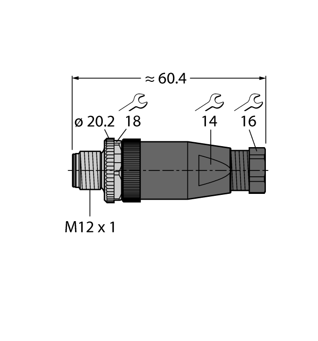 Actuador y sensor, cableable en terreno - M12 Connection
